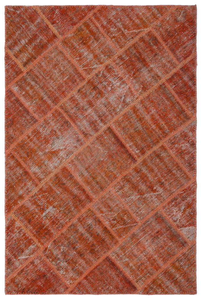 Apex Patchwork Carpet Orange 22177 120 x 180 cm | Apex Carpet
